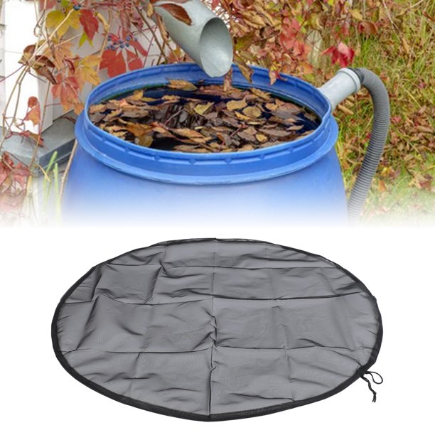 Rain Water Barrel Mesh Cover, Prevent Fallen Leaves Debris Rain Barrel ...