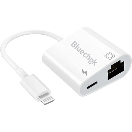Lightning to RJ45 Ethernet Adapter with Charging for iPhone/iPad ...