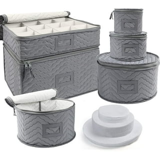 LotFancy Cup and Mug Storage Box with Dividers & Hard Handles,Holds 12 ...