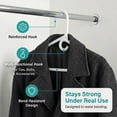 DEILSY White Plastic Hangers - White Super Heavy Duty Clothes Hanger ...
