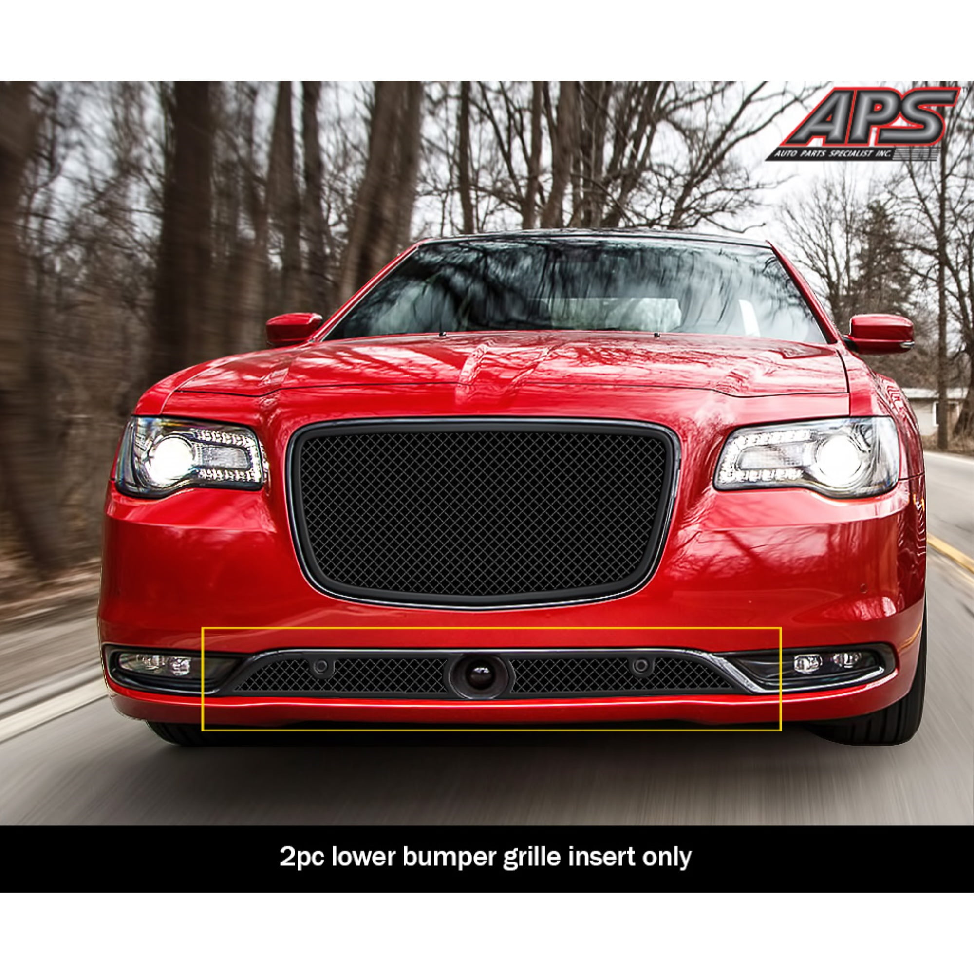 APS 2015-2023 Chrysler 300C Black Wire Mesh Grille 2.5 mm wire mesh ...
