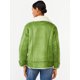 Scoop Women's Faux Suede Faux Fur Lined Oversized Moto Jacket - Walmart.com