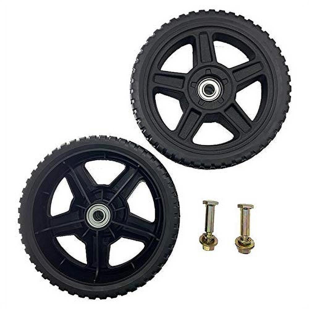 Lawn Mower Wheel Kit: 8" Inch Rims Set of 2 with Bolts, Nuts & Washers ...
