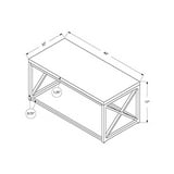 Monarch Coffee Table Cappuccino / Chrome Metal - Walmart.com