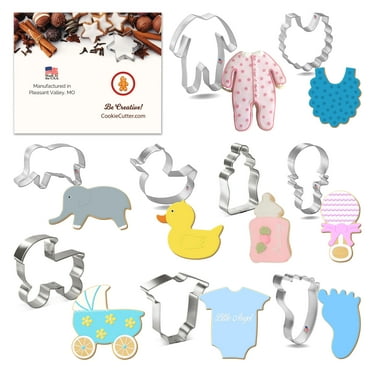 Ann Clark 7-Piece Baby Shower Cookie Cutter Set, Kid Theme, Made in USA ...