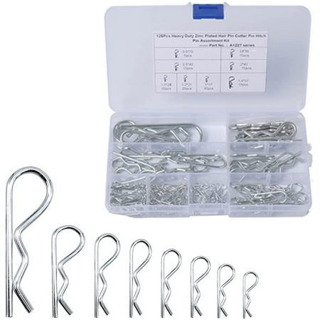 TILIYHELLO Cotter Pins R Clips,125pcs Cotter Pins R Shape Cotter Pins ...