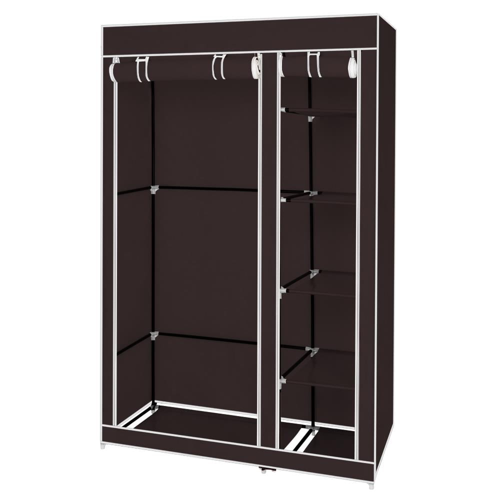 Winado 67" Portable Clothes Closet Wardrobe Dark Brown - Walmart.com