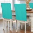 Aqua Green Chair Back Covers Set of 6 Green Removable Dining Chair ...