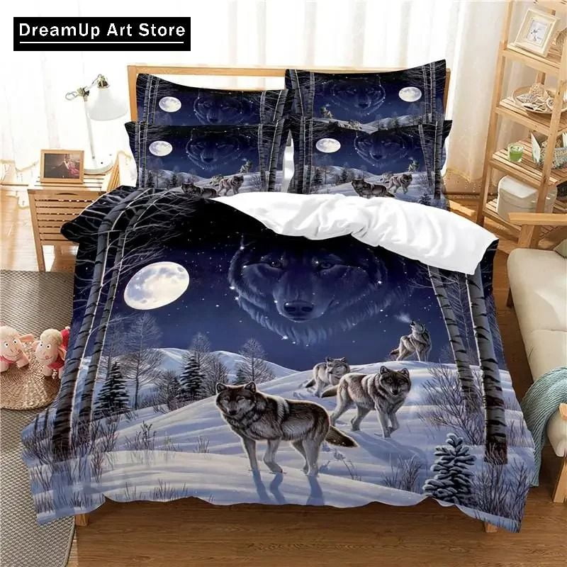 Click here for Yingd Wolf Duvet Cover Set Wolf With Mechanical Ey... prices