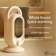 220V 1200W Ceramic PTC Space Heater, Oscillating Desktop Heater with 2 ...