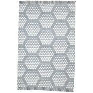 Off-White Wool Rug 5X7 Modern Dhurrie Scandinavian Triangles Room Size ...