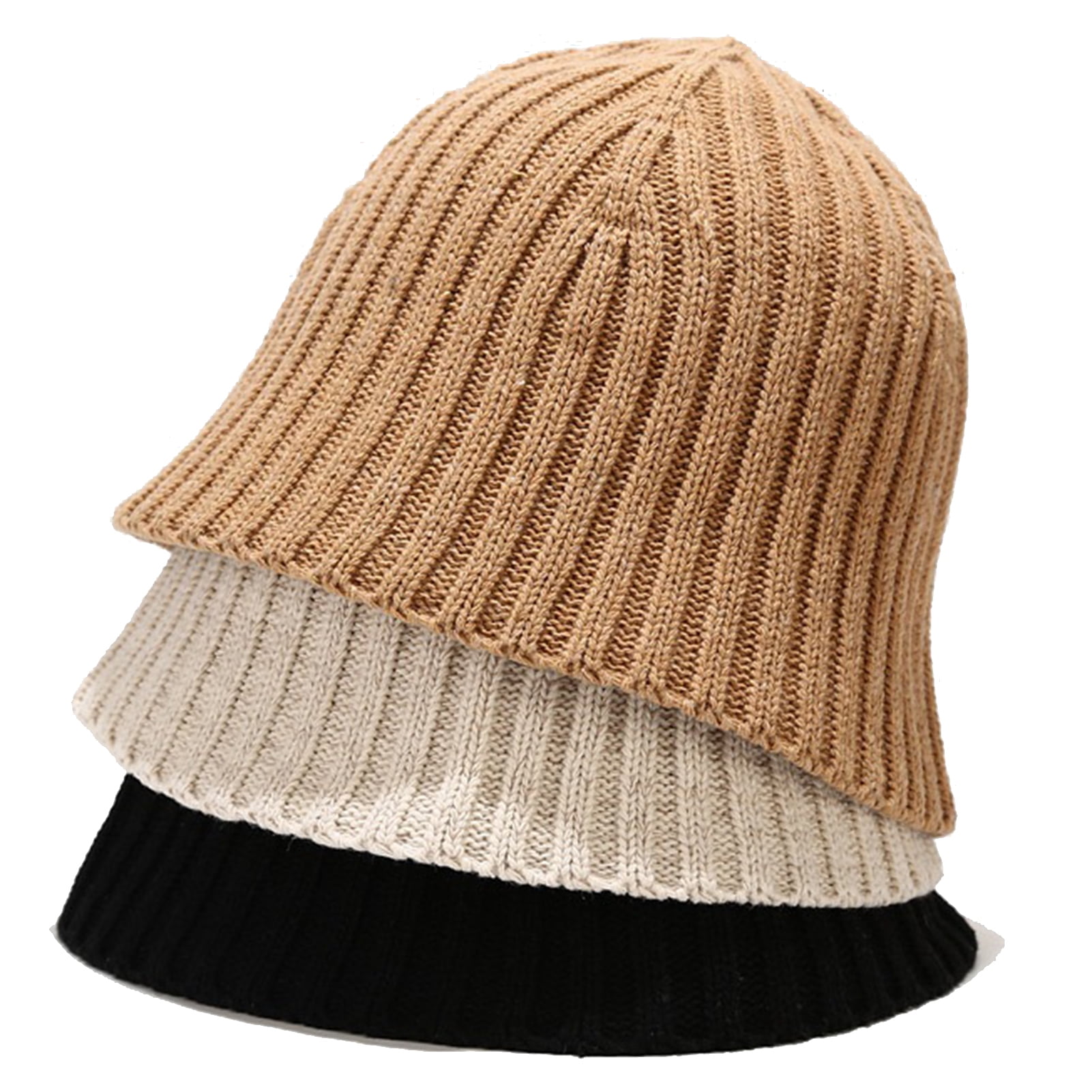 Yesbay Women Winter Warm Knitted Basin Cap Japanese Bucket Fisherman ...