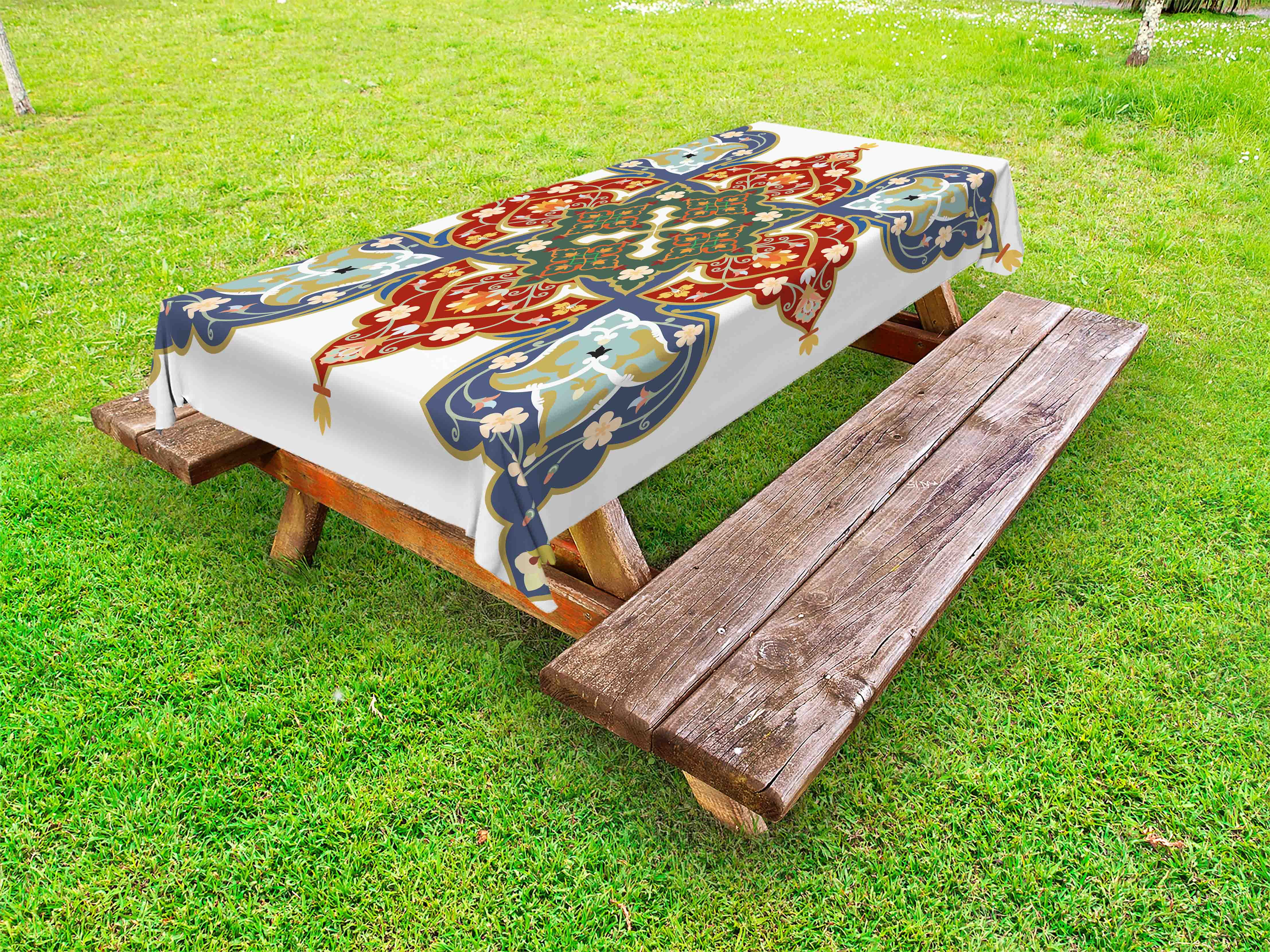 Oriental Outdoor Tablecloth, Turkish Ottoman Arabic Eastern Design ...