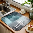 Abstract Color Block Bronze Gray Dish Drying Mats for Kitchen Counter ...