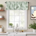Valances for Windows Traditional Green Palm Leaves Rod Pocket Short ...