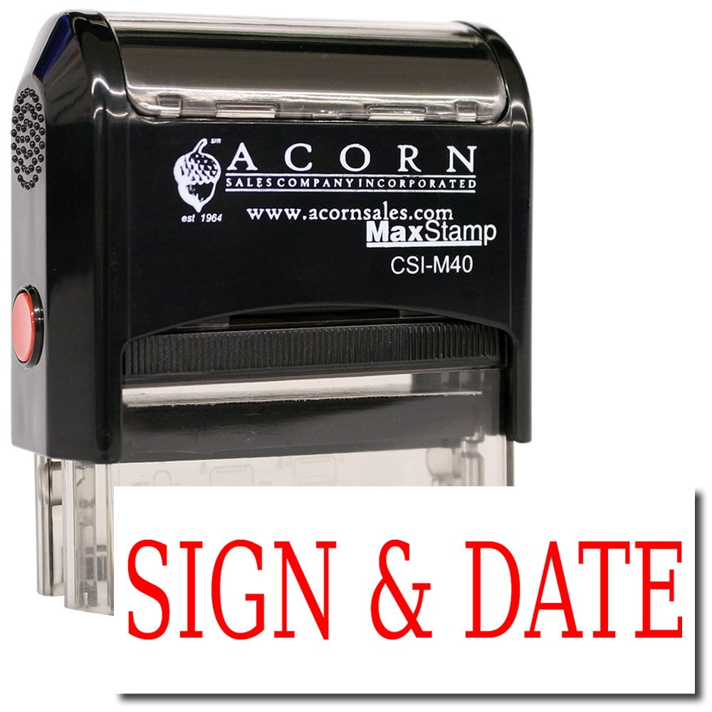 Large Self-Inking Sign & Date Stamp - Walmart.com