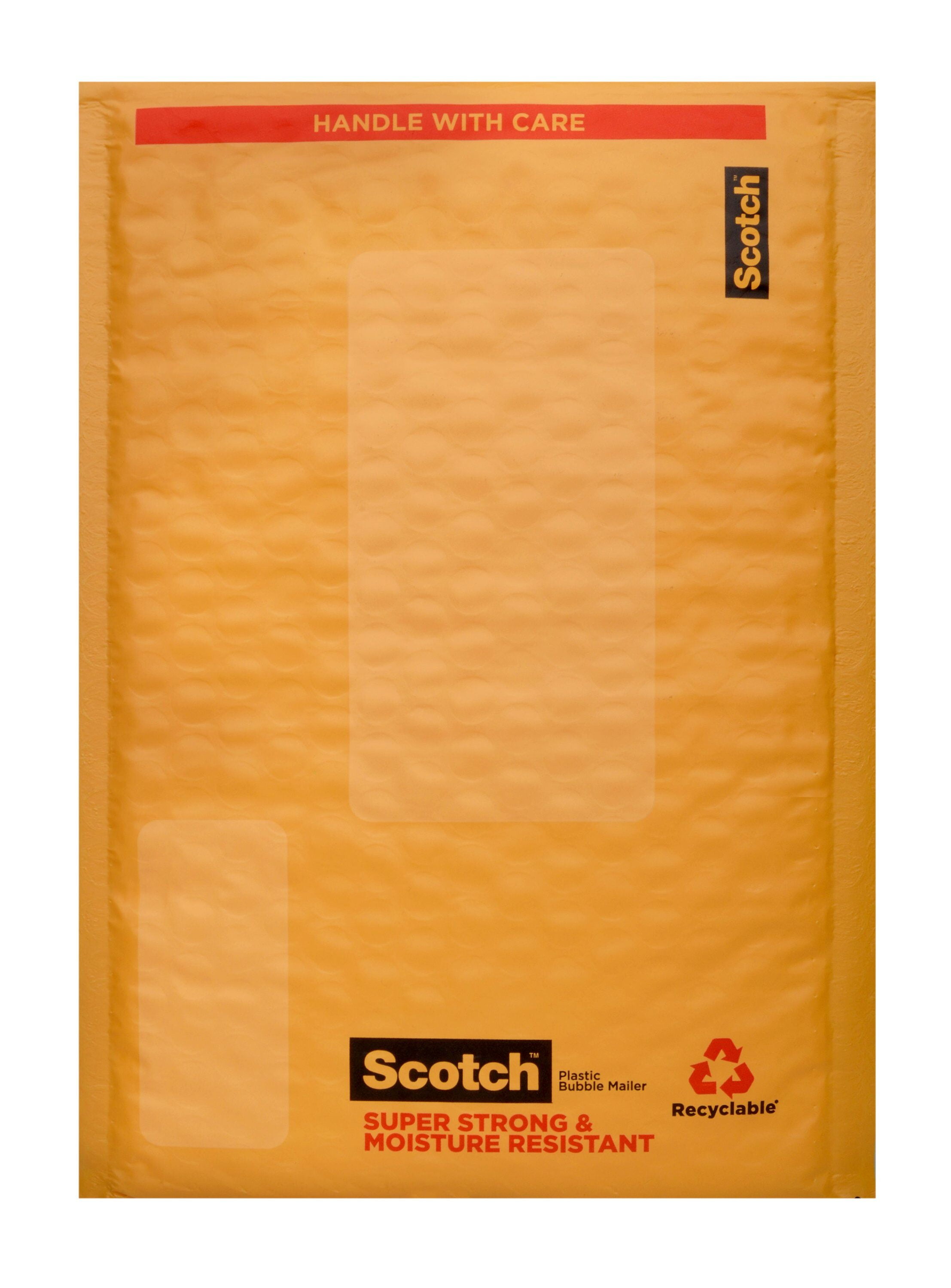 Scotch Plastic Bubble Mailer, 4 in x 7.25 in, Size #000, Yellow, 1/Pack ...