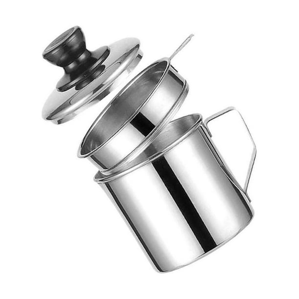 Stainless Steel Cooking Oil Storage Can Strainer Strainer Pot Stainless ...