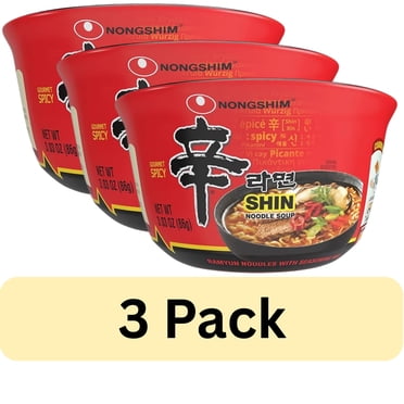 Nongshim Shin Black Spicy Beef & Bone Broth Ramen Noodle Soup Pack ...