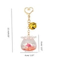 Creative Floating Bottle Key Chain Adorable Marine Life Theme Phone ...