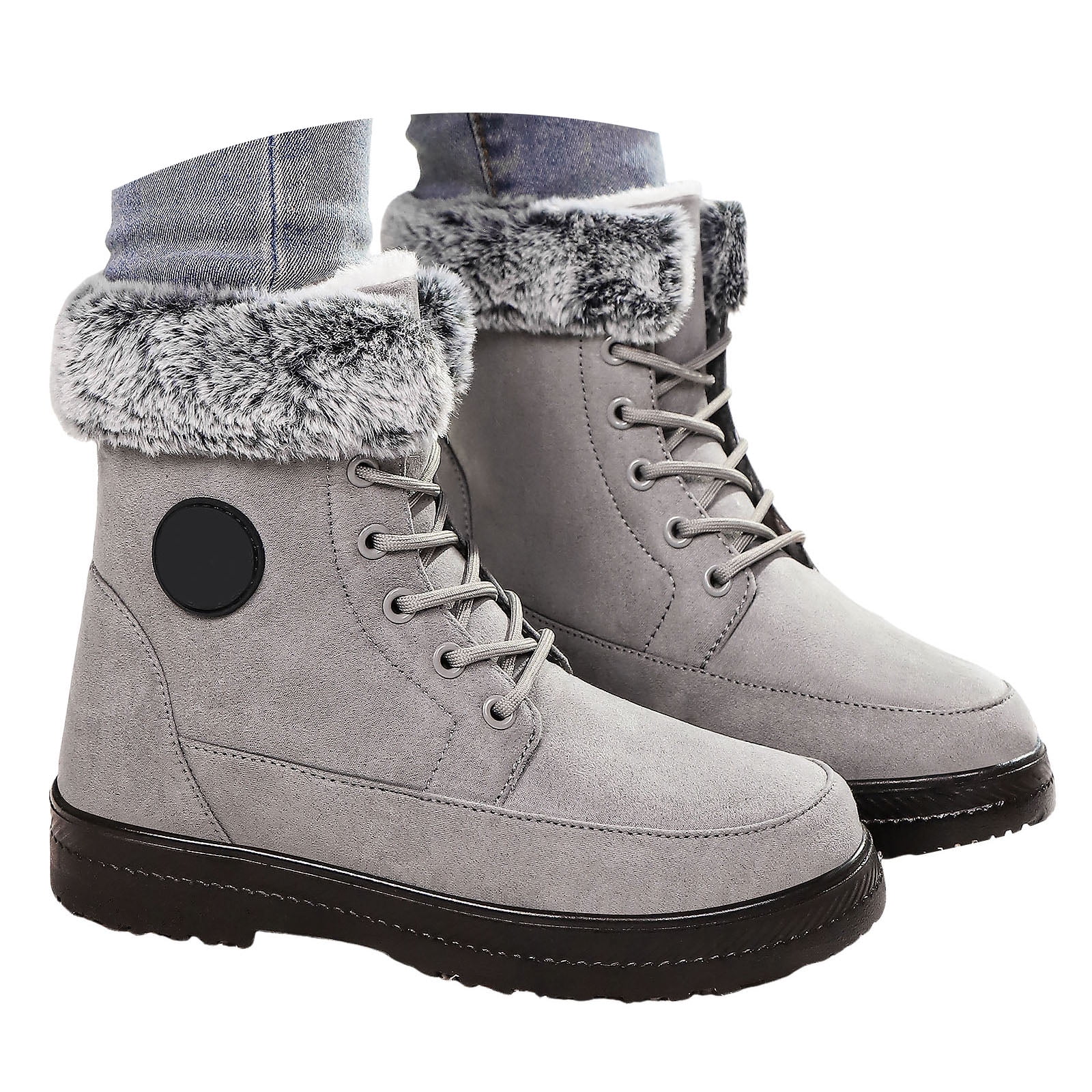 Click here for Mepaouo Women Winter Snow Ankle Boots Waterproof L... prices