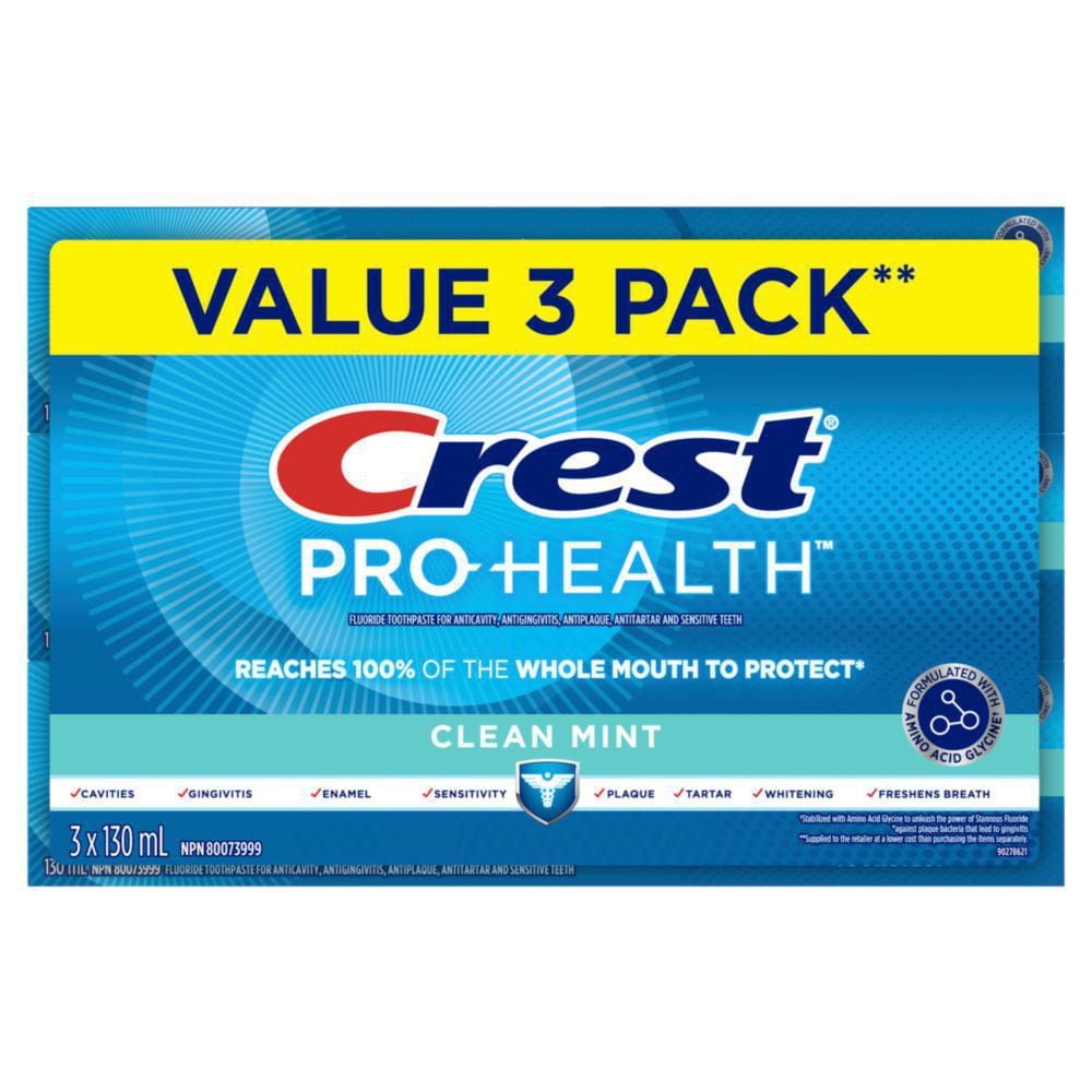 Crest Pro-Health Smooth Formula Toothpaste, Clean Mint Paste, 130 mL ...