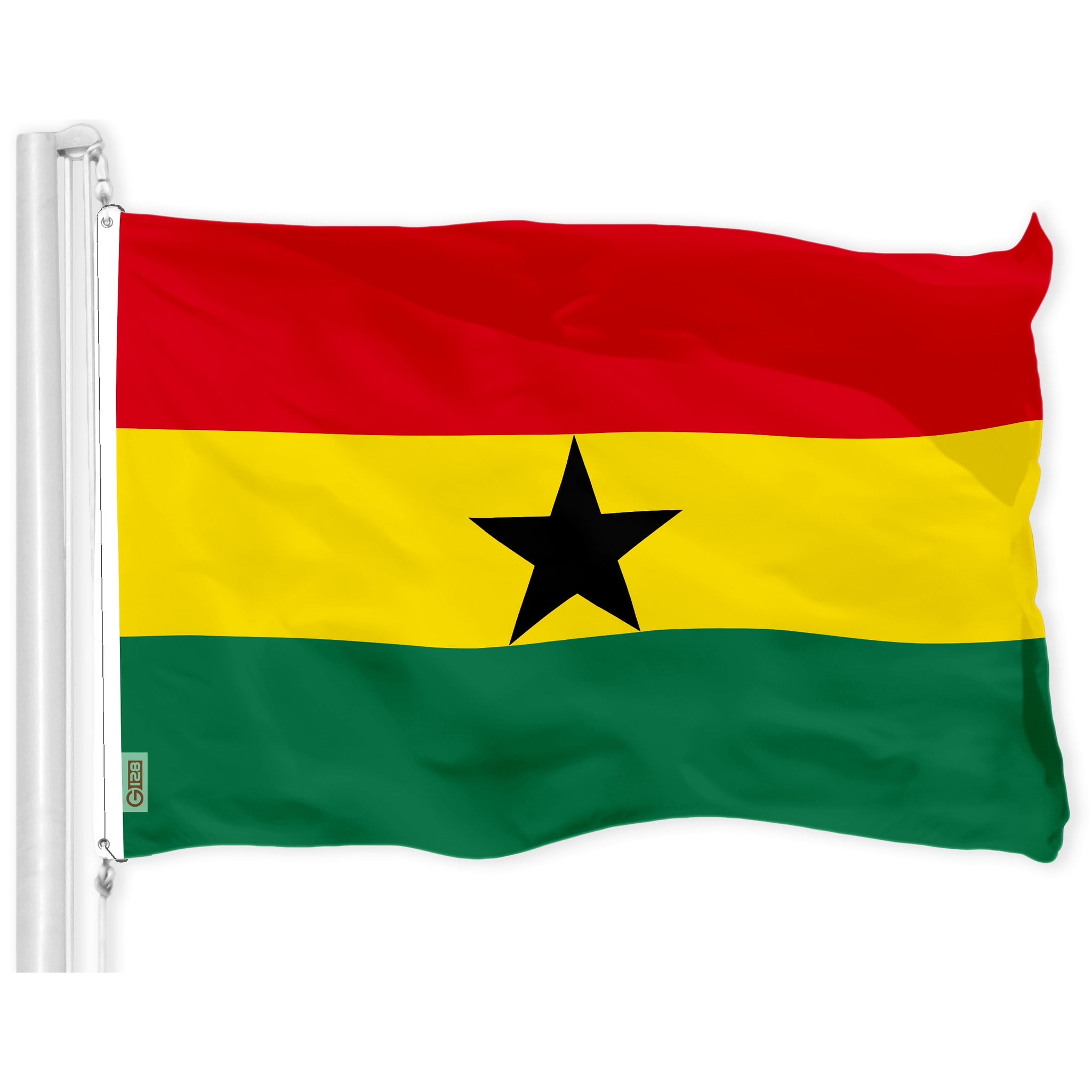 G128 Ghana Ghanaian Flag | 3x5 Ft | LiteWeave Pro Series Printed 150D ...