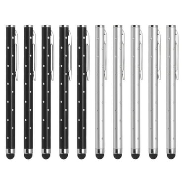 6pcs Metal Stylus Pen Ballpoint Pen 2 in 1 Universal Retractable Ink ...