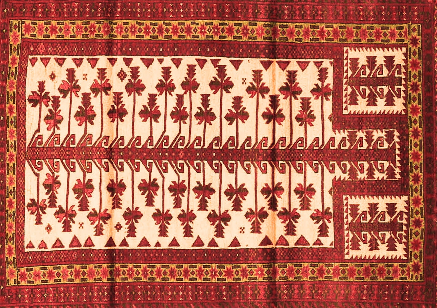 Ahgly Company Indoor Rectangle Persian Orange Traditional Area Rugs, 2 ...