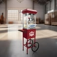 Movie Theater-Style Red Hot Air Commercial Popcorn Popper Cart ...