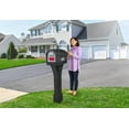 Simplay3 Classic Black Residential Post Mount Mailbox with Traditional ...