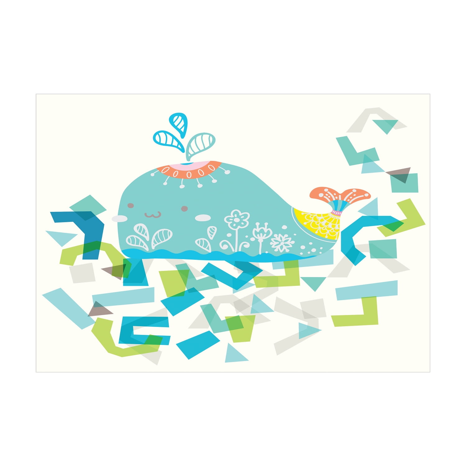 Ambesonne Whale Jigsaw Puzzle, Smile Whale Cartoon, Heirloom-Quality ...