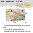 ADECORIVY Gold Ink Art Marble License Plate, Aluminum Decorative ...