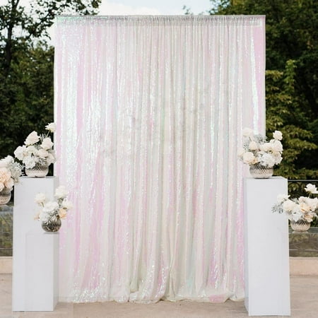 Click here for Pardecor Sequin Backdrop Curtain 8x10ft Panels Iri... prices
