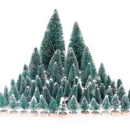 60 Pieces Mini Christmas Tree Artificial Christmas Tree Table Trees For ...