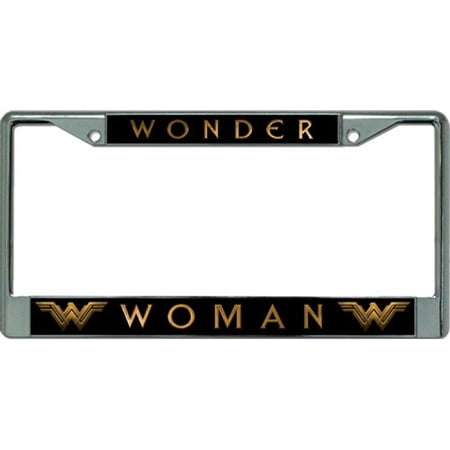 Wonder Woman On Black Chrome License Plate Frame | Walmart Canada