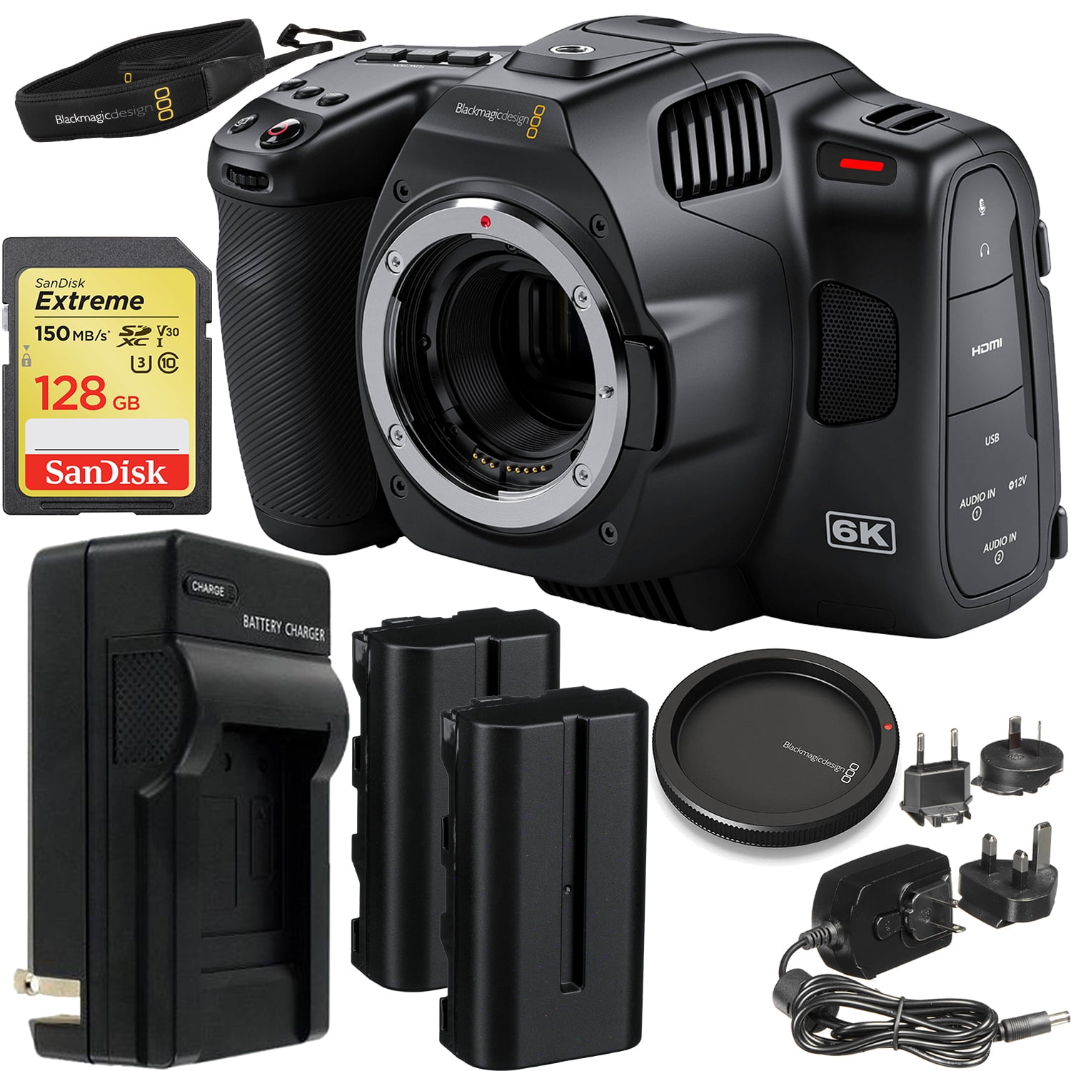 Blackmagic Design Pocket Cinema Camera 6K Pro (Canon EF) with SanDisk ...
