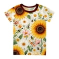 Boy Outfits Sets Sleepwear Cartoon Sunflower Print Short Sleeve Shorts ...