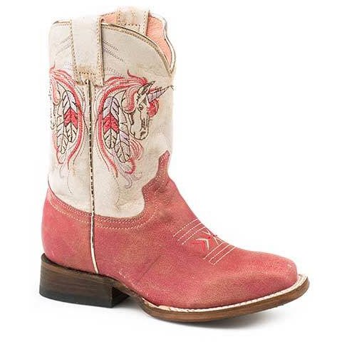 Kid's Roper Unicorn Boots Handcrafted Pink - Walmart.com