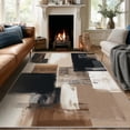 Abstract Rug Bedroom, Geometric Modern Vintage Pattern Washable Area ...