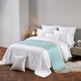 Bed Runner White Dots Grid Lines Bedding Scarves Soft Decorative Bed ...