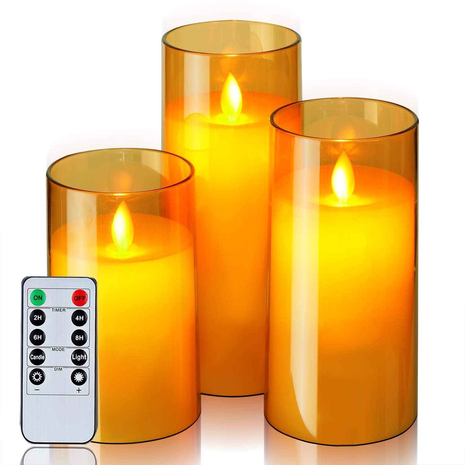 Mainstays 3x6in Flameless LED Pillar Candle, Set of 6 - Walmart.com