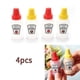4pcs 25ml Mini Tomato Ketchup Bottle Portable Sauce Salad Dressing ...