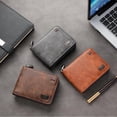 Men's Wallet Short Version 2025 New Solid Color Youth Simple Wallet ...