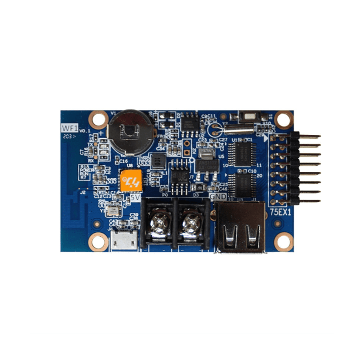 Controlador De MóDulo Una Color Placa WF1 P3 P4 P5 P10 LED Para Panel ...