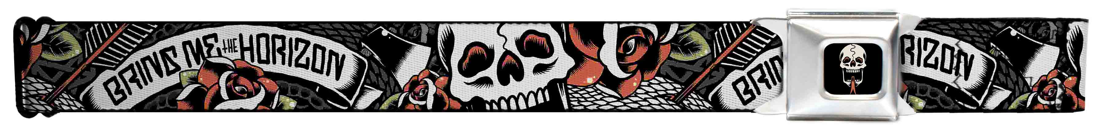 Bring Me the Horizon Metalcore Band Snake Skull Crest Seatbelt Belt ...