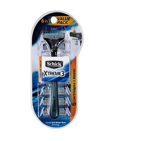 Schick Xtreme 3 Value Pack With 1 Razor and 6 Cartridges | Walmart Canada