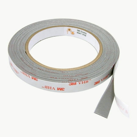 3M Scotch 4941 VHB Tape: 1/2 in. x 15 ft. (Grey) - Walmart.com
