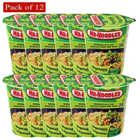 Mr. Noodles Vegetable Flavour in Cup 64gm - Pack of 12 - Walmart.ca