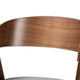Baxton Studio Danton Dining Chair, Set of 2, Walnut Brown/Grey - Walmart.com